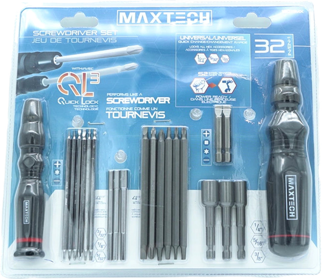 Maxtech 32-Piece Screwdriver Set