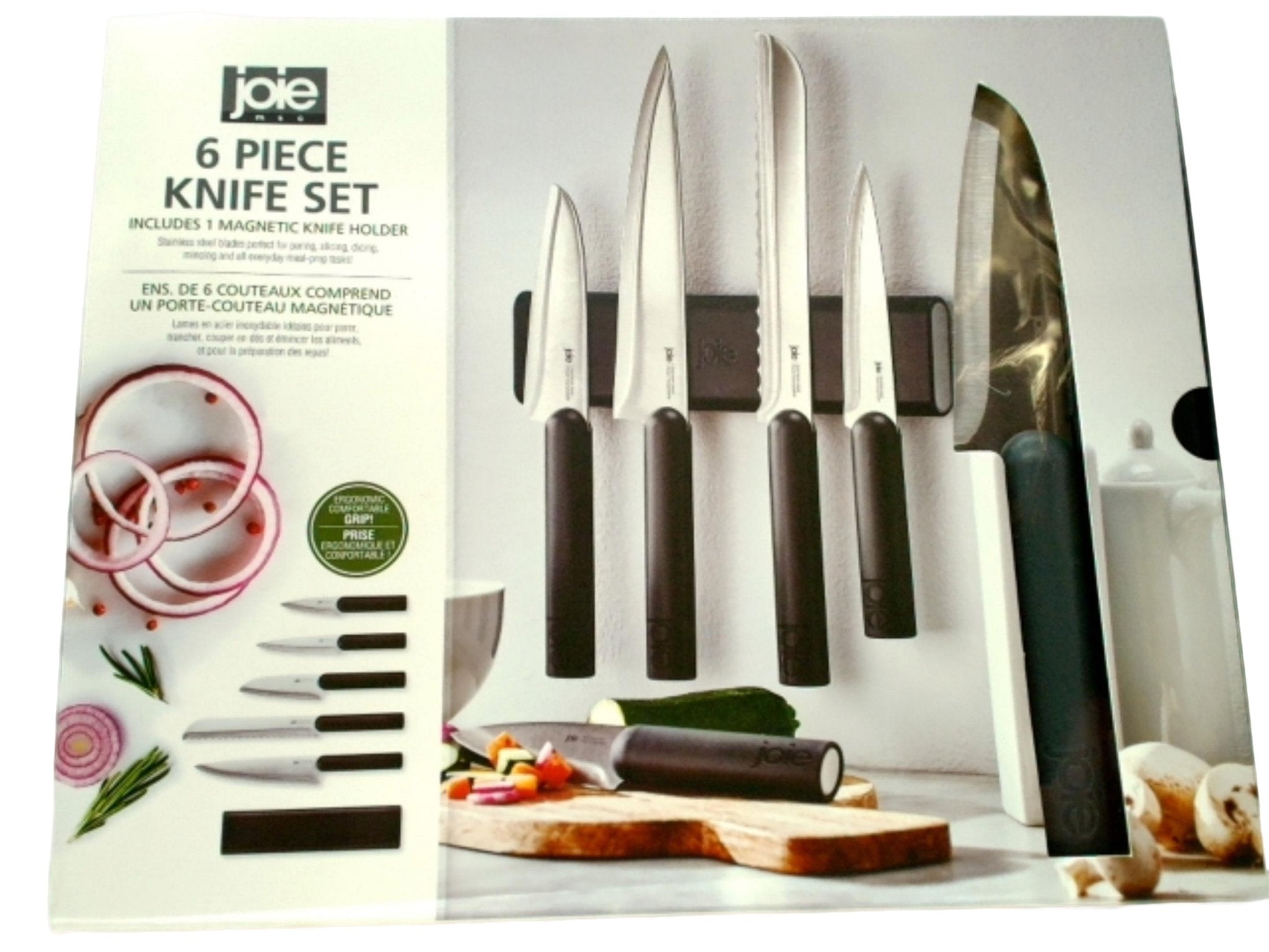 Joie Knife Set 6-Piece with Magnetic Holder - Stylish & Durable Tools