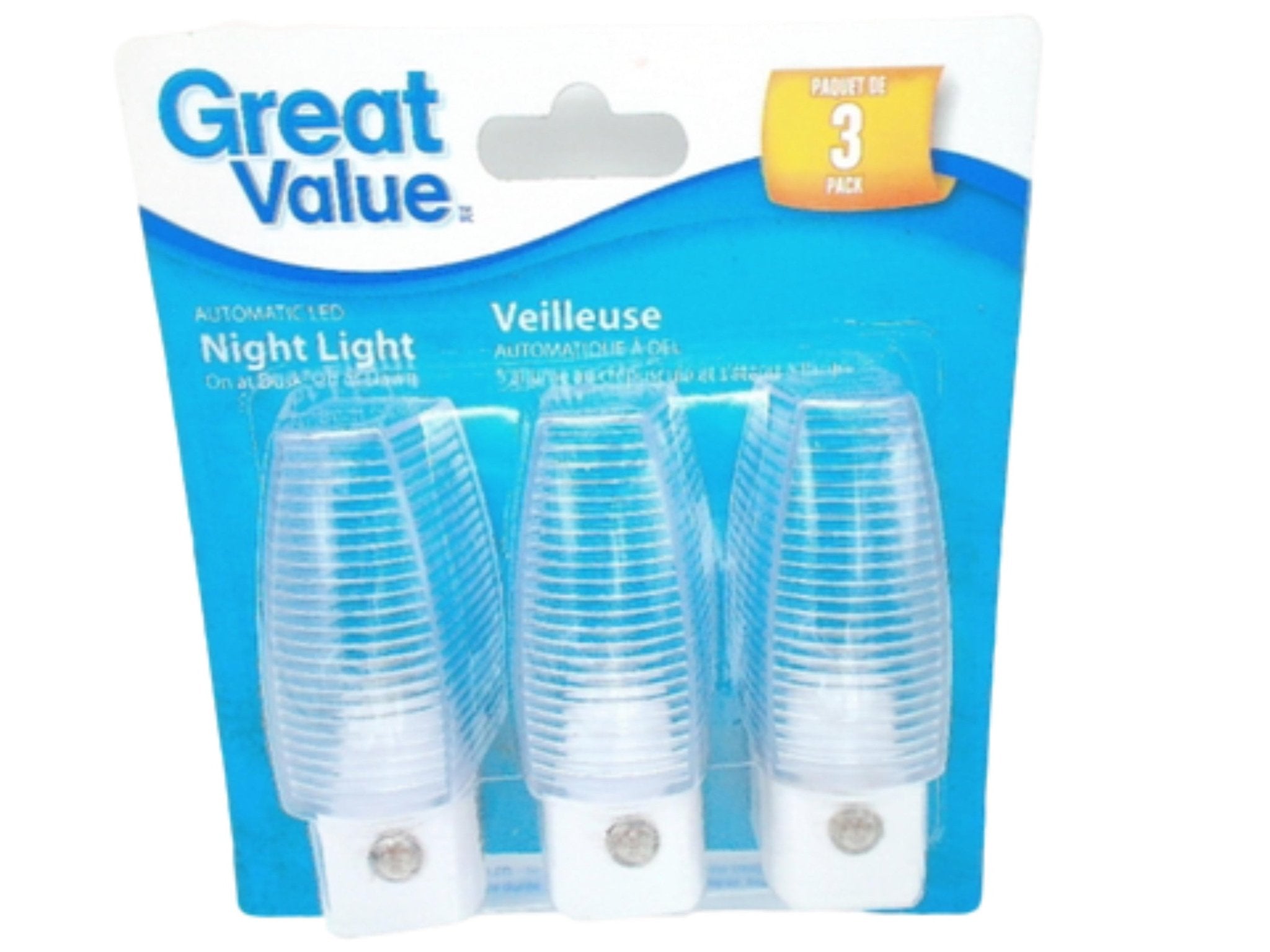 Automatic LED Night Light 3-Pack - Energy Efficient, Smart Glow Solution