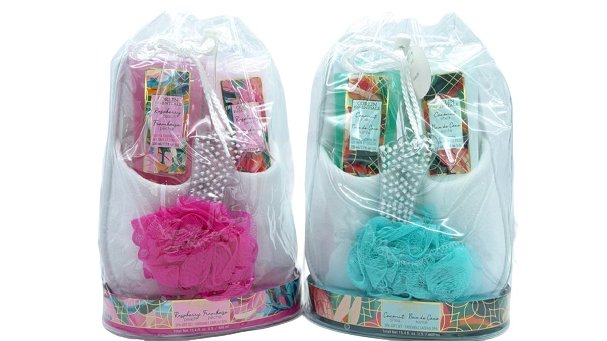 Corlin Essentials Slipper Gift Set: Spa Day with Raspberry Peach or ...