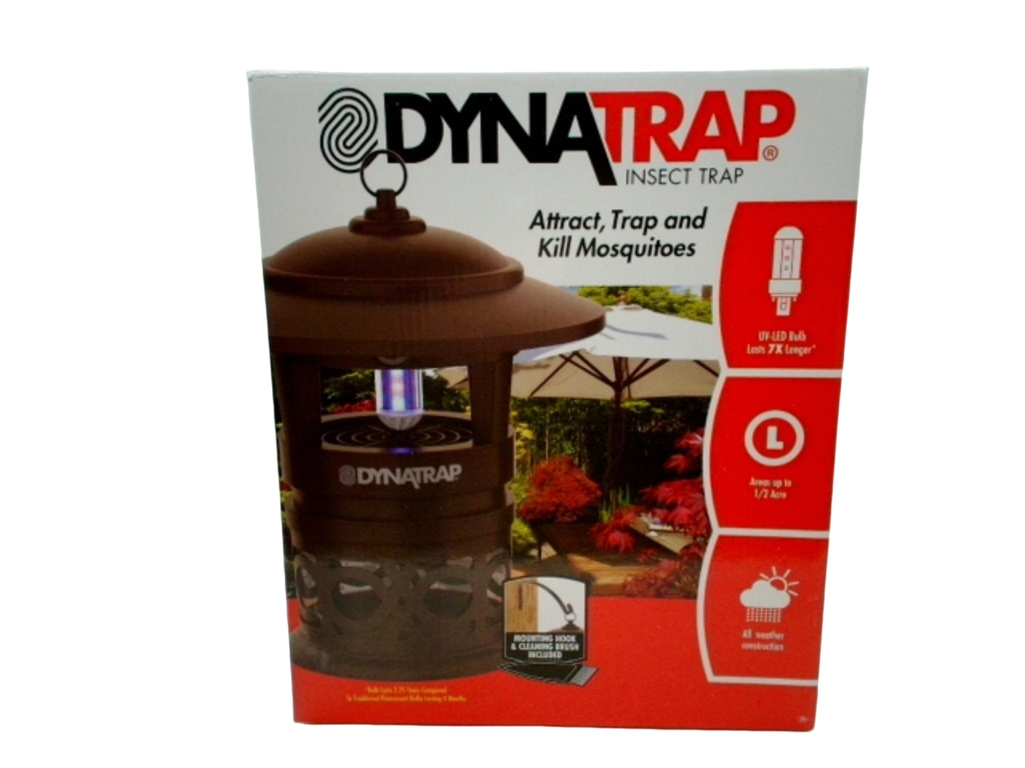 Dynatrap Outdoor Insect Trap - Effective 1/2 Acre UV-LED Coverage