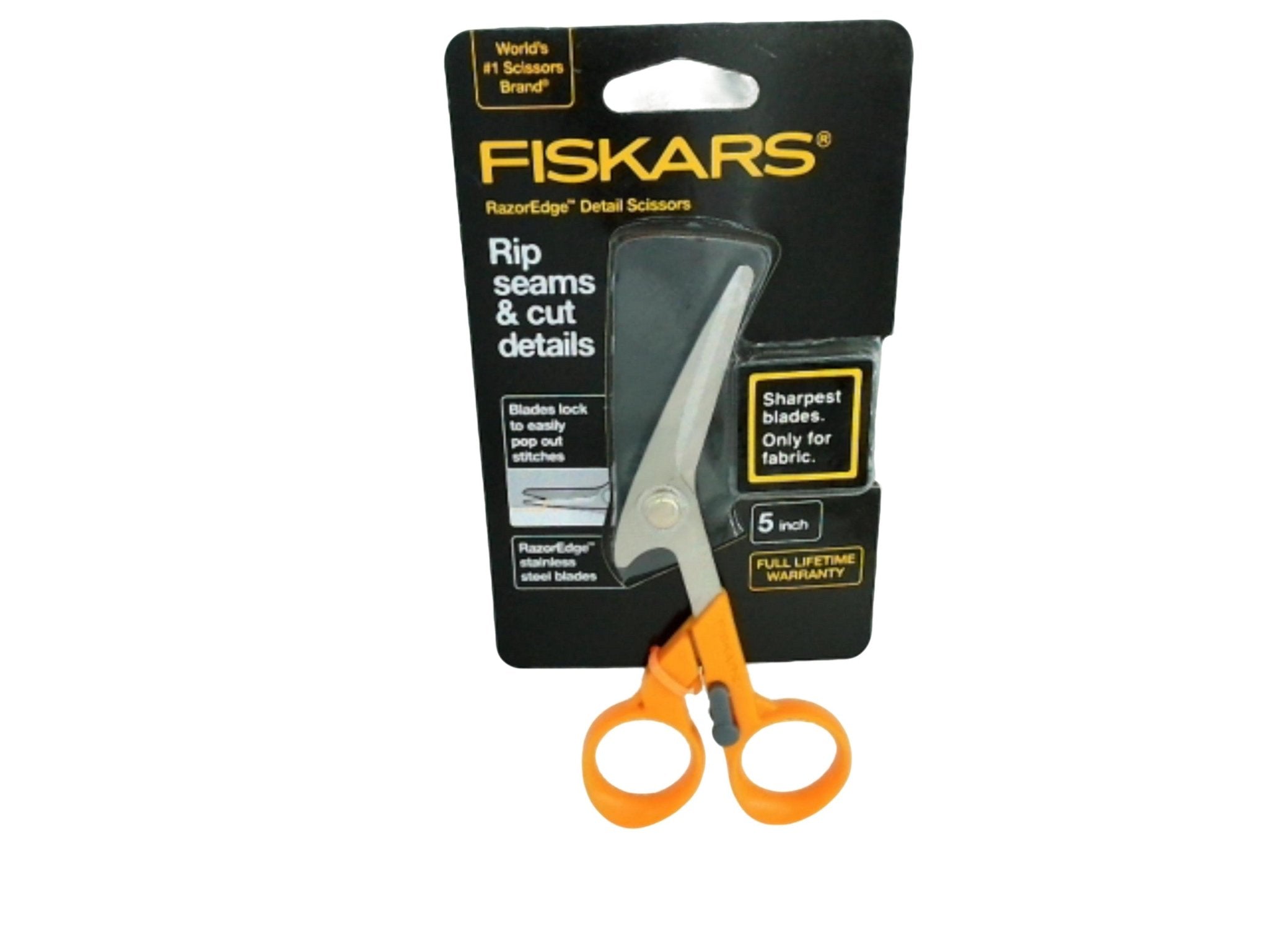 Fiskars 5" Razor Edge Detail Scissors - Precision Crafting Tool