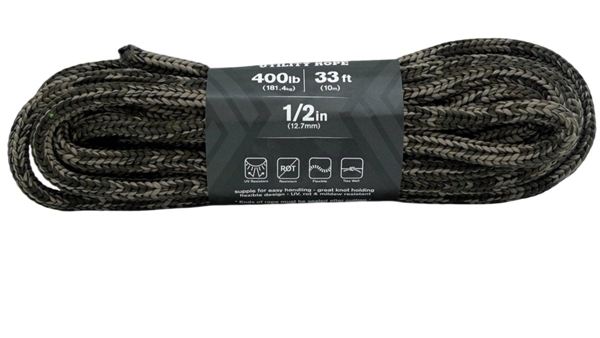 Heavy Duty Utility Rope 1/2" x 33': 400lb Strength for Outdoor & DIY Tasks