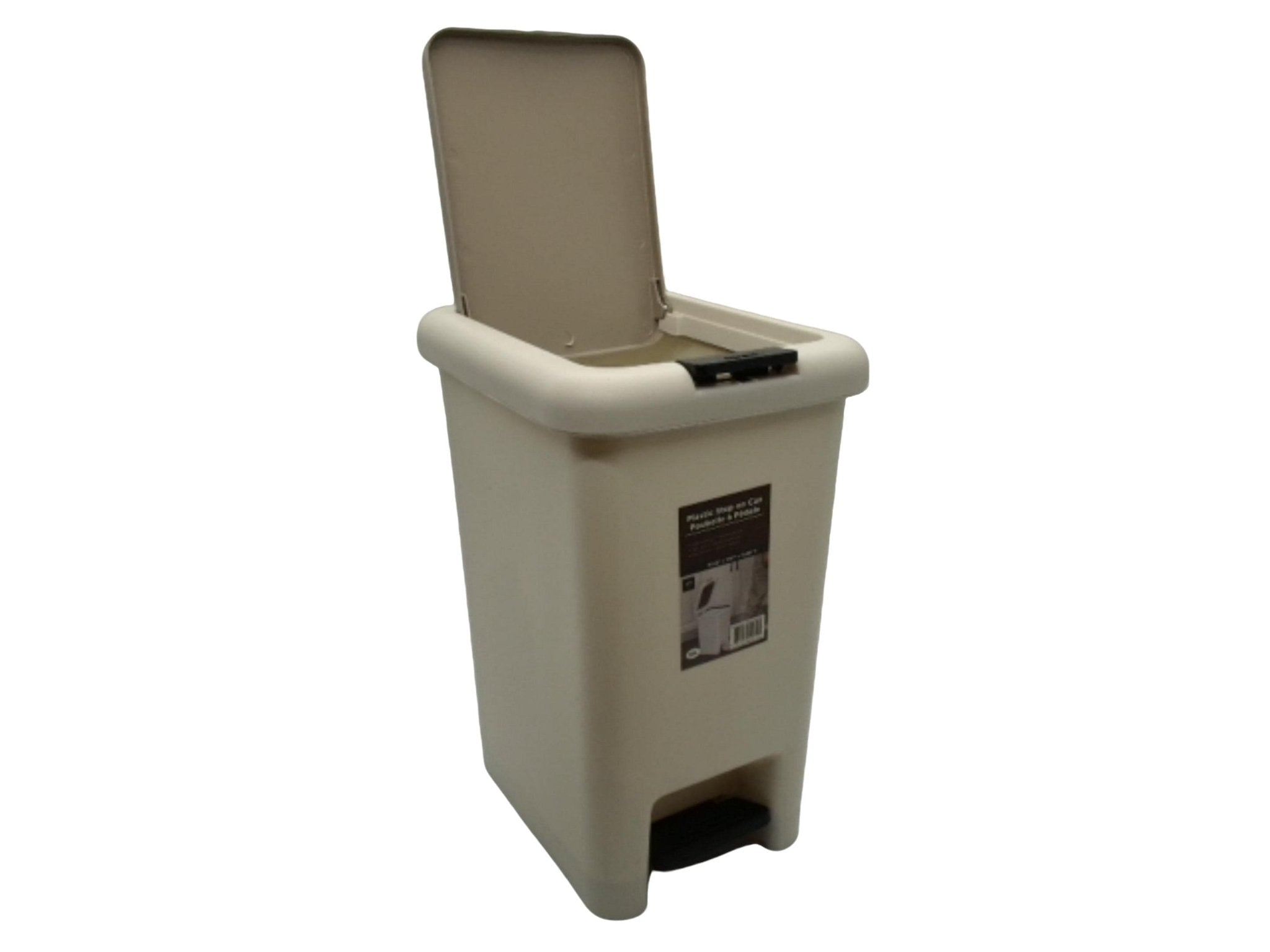 Plastic step on garbage can 10L 10.62x7.7x13.6 inches - Brantford