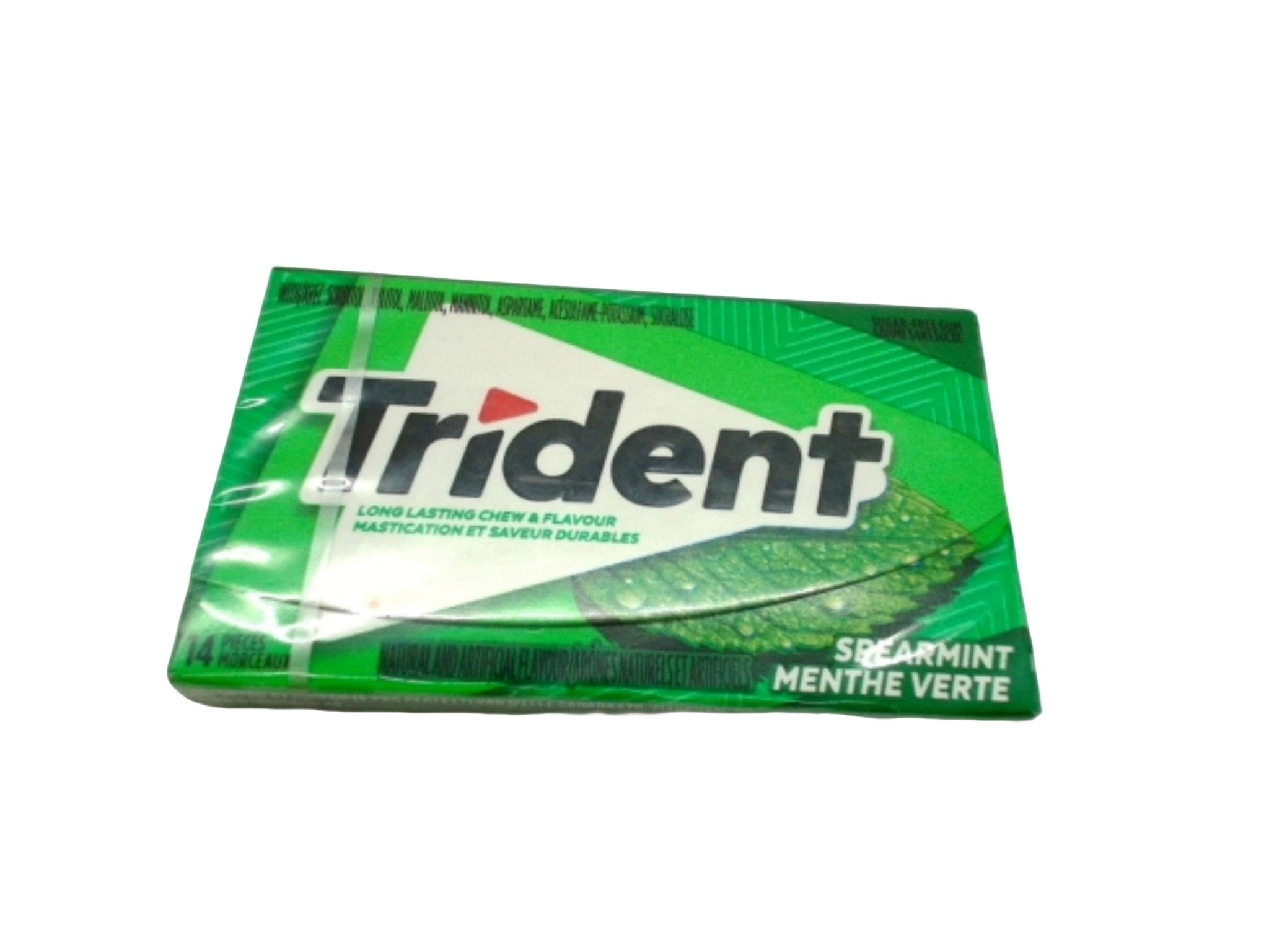 Trident Spearmint Sugar-Free Gum - 14 Pieces for Fresh, Long-Lasting Breath
